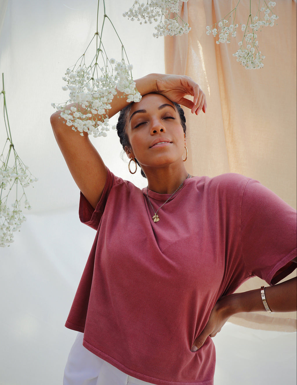 Organic Cotton Lola Box tee in Vintage Rose – All For Ramon